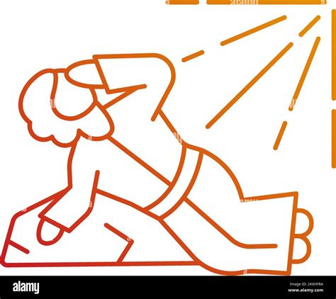 Apostle Saul Conversion Gradient Linear Vector Icon Stock Vector Image