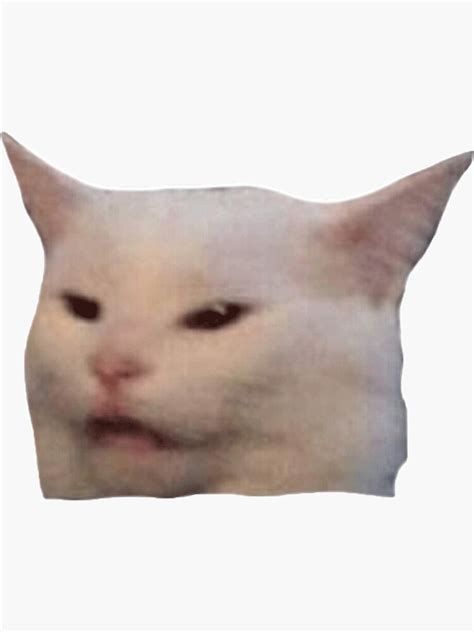 The Cat Meme Face Sticker For Sale By Mehdimajd Redbubble