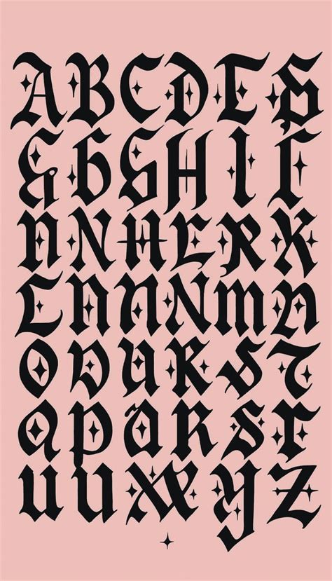 Inkwell Gothic Lettering Alphabet Fonts Lettering Lettering Alphabet