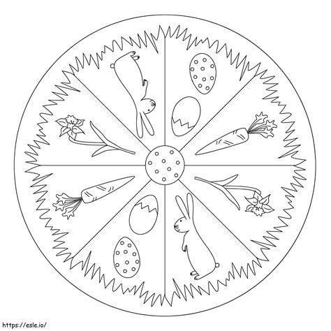 Easter Mandala 7 Coloring Page