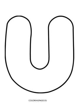 U Bubble Letter Coloring Page