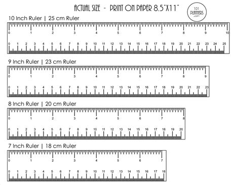 Measurement Printable Ruler Printable At A Glance