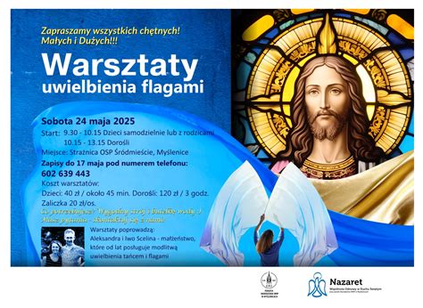 Warsztaty Uwielbienia Flagami 24052025 Sanktuarium Matki Bożej Pani Myślenickiej