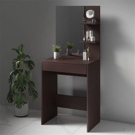 ᐉ Туалетний столик S 14 ДСП з дзеркалом 600х400х1450 мм Венге темний 13012379 • Краща ціна в