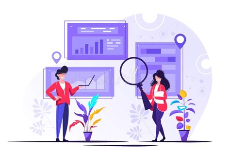Research Vector Illustration Flat Stock Vector Illustration Of
