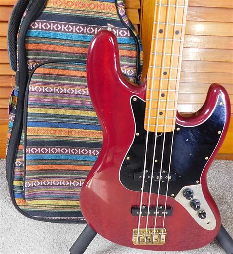 1980 Esp Navigator 4 String Electric Bass Trans Red Reverb Australia