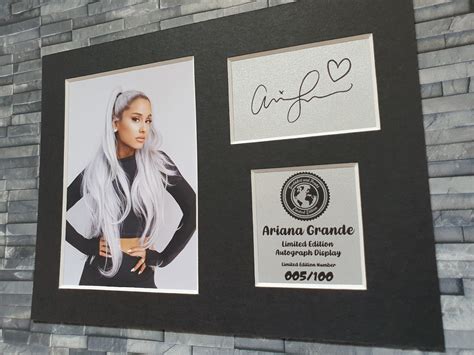 Ariana Grande Signed Autograph Display Fully Mounted And Etsy Canada