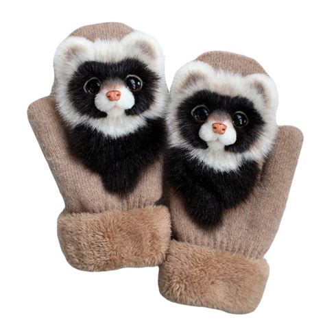 Tecknad Barn Vantar Vinter Varma Barn Vinter Varma Grandado