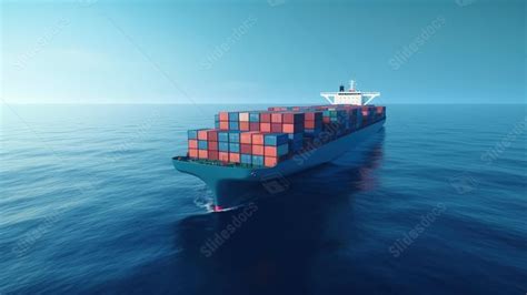 Best Transport Ship Powerpoint Background For Presentation