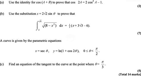 Parametric Differentiation Questions Revisely