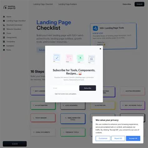 Landing Page Checklist – Addy's Toolkit • Web Dev & Design Resources