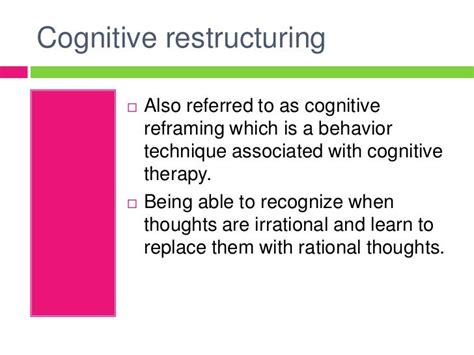 What Is Cognitive Restructuring