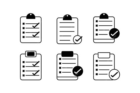 Premium Vector Comprehensive Paper Checklist Set Of Vector Icons Templates For Efficient Planning