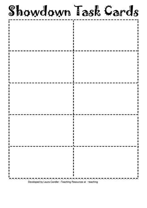 Top Task Card Templates Free To Download In Pdf Format