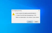 Failed To Enumerate Objects In The Container Access Is Denied
