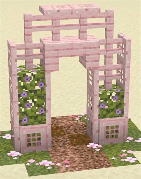 Minecraft Garden Gate With Flowers
