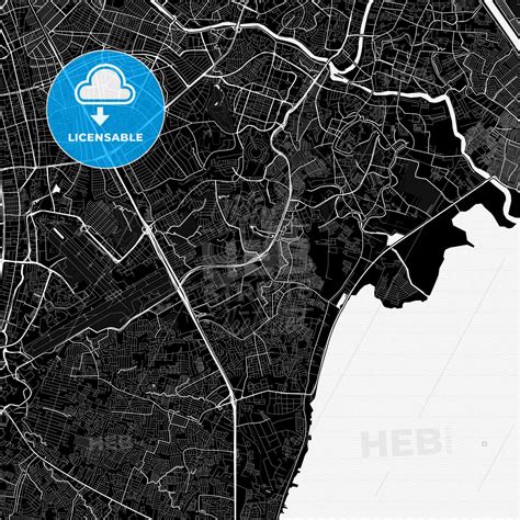 Taguig Philippines Pdf Vector Map Black And White Hebstreits