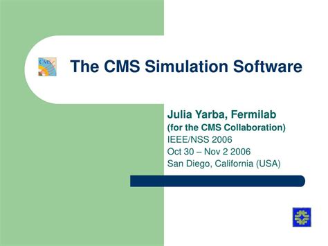 Ppt The Cms Simulation Software Powerpoint Presentation Free