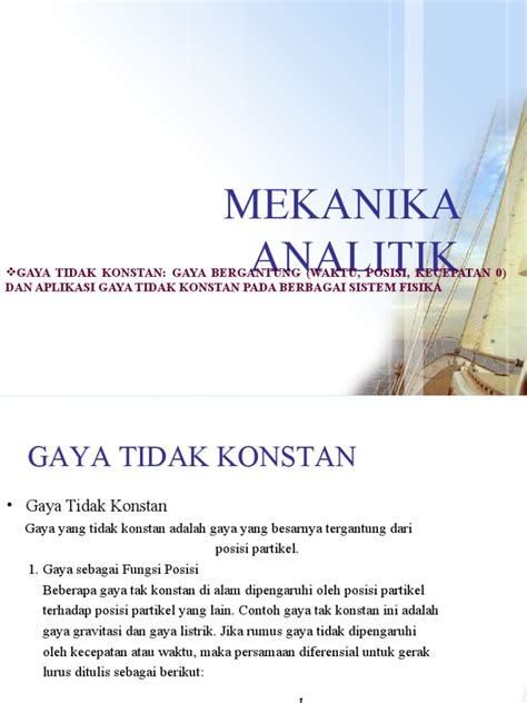 Mekanika Analitik 2022 Pdf