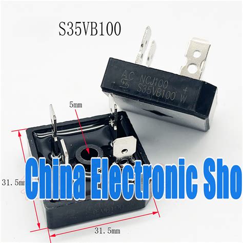 S35vb100 Welding Machine Rectifier Bridge 35a 1000v Single Phase Rectifier 3510 Bridge Stack