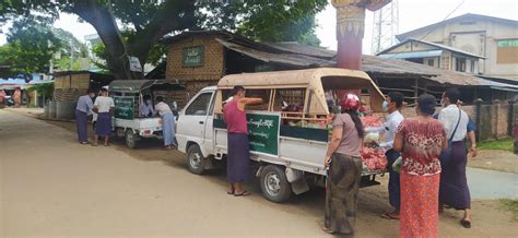 ပဲခူးတိုင်းဒေသကြီးအစိုးရအဖွဲ့၏ အစီအမံဖြင့် ပြည်မြို့တွင် ဈေးကားများဖြင့