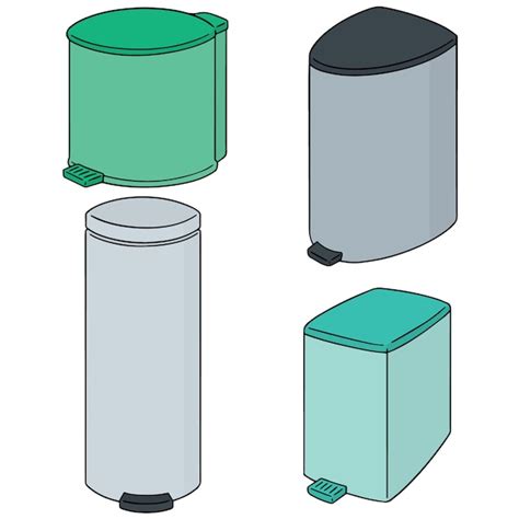 Conjunto De Vectores De Basura De Reciclaje Vector Premium