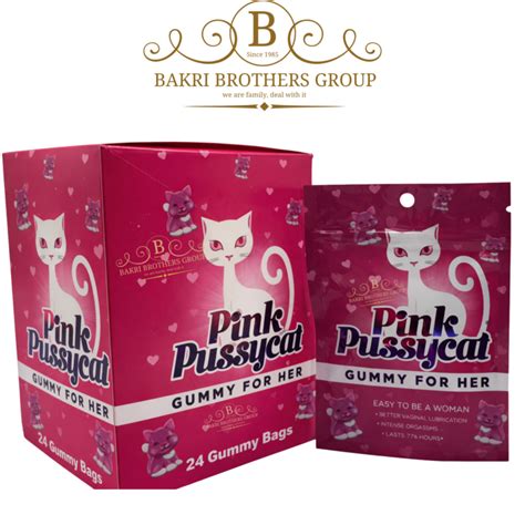 Pink Pussycat Gummies For Her 24 Gummy Bags Per Box Bbg