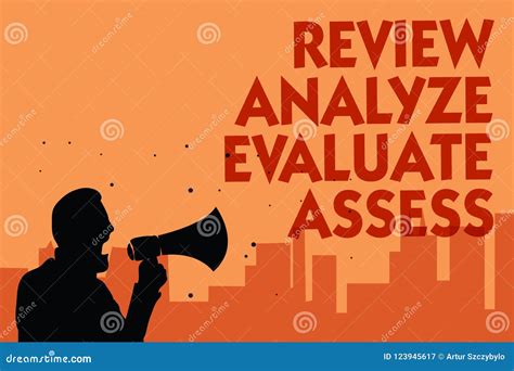 Text Sign Showing Review Analyze Evaluate Assess Conceptual Photo Evaluation Of Performance
