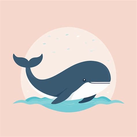 Premium Vector Cute Whale Cartoon Illustration