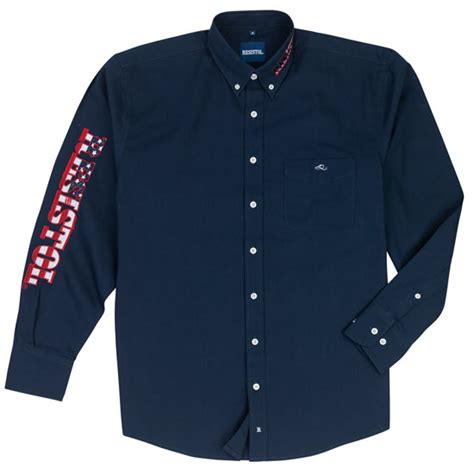 Resistol Mens Navy Usa Logo Embroidered Western Shirt The Boot Jack