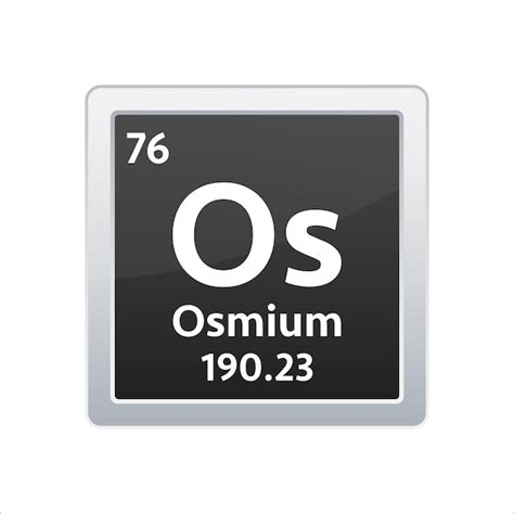 Premium Vector Osmium Symbol Chemical Element Of The Periodic Table