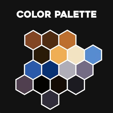 색상 팔레트 샘플 벡터 일러스트 레이 션 프리미엄 벡터