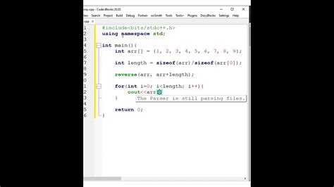 How To Reverse An Array In Cc Developerhub Youtube
