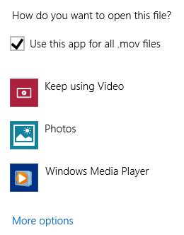 Change Default Media Player And Photo Viewer In Windows