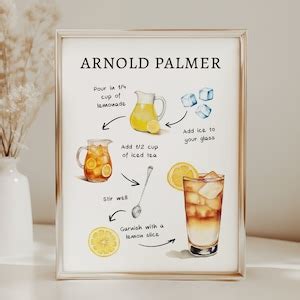 Editable Arnold Palmer Bar Sign Template 0042aa Etsy
