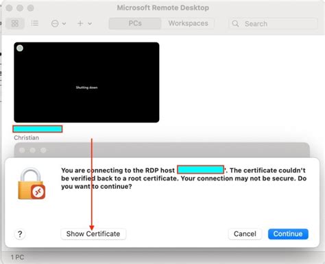 Connecting To The Rdp Host Fix The Certificate Could Not Be Verified Back To The Root