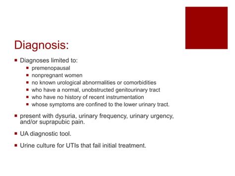 Clinical Guidelines Acute Uncomplicated Cystitis Ppt