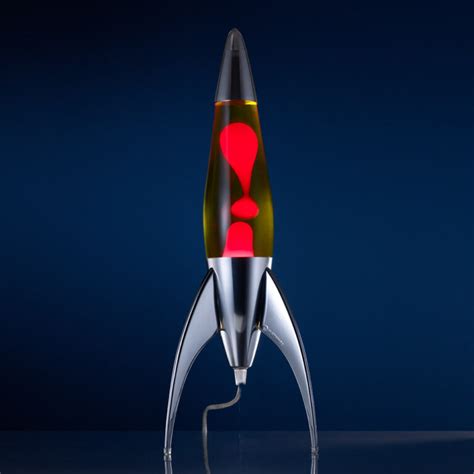 Lampe à lave Mathmos Telstar forme fusée - Argent