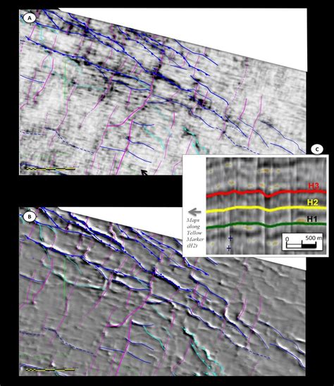 coherency map vs gcc™ attribute map in carbonate context figure 22 a