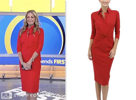 Fox And Friends September 2024 Cheryl Casones Red Twist Waist Pencil