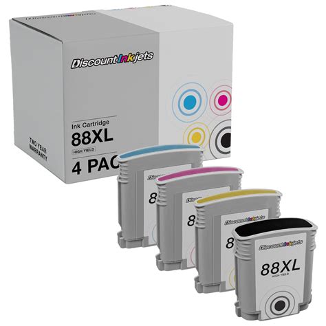 Di Ink Cartridge Replacements For Hp 88xl 4pk Hy Compatible Model Hp
