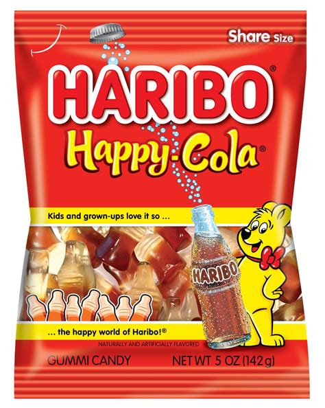 Haribo Gummi Candy Happy Cola Gummy Candy Soda Bottles 5