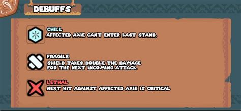 Axie Buff And Debuffs Guide Debuffs Part 3