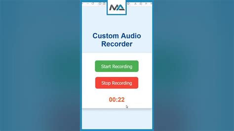 🎤 Create A Custom Audio Recorder In 60 Seconds ⏱️ Html Css Javascript Youtube