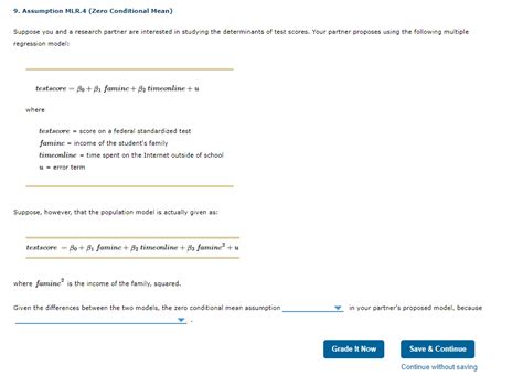 Solved 9 Assumption Mlr4 Zero Conditional Mean Suppose