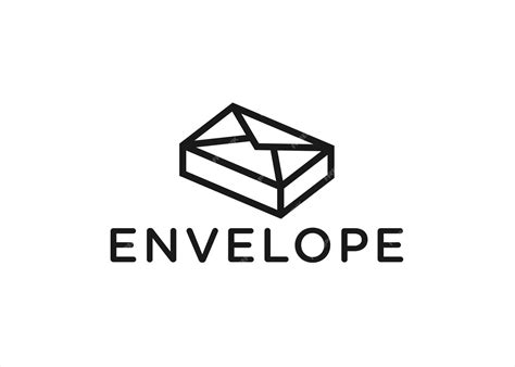 Premium Vector Envelope Logo Design Icon Vector Silhouette Illustration