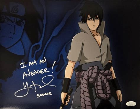 Yuri Lowenthal Sasuke Yuri Lowenthal Signed Naruto Shippuden 8x10