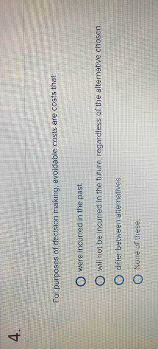 Solved Select The Correct Statement Regarding Relevant Costs