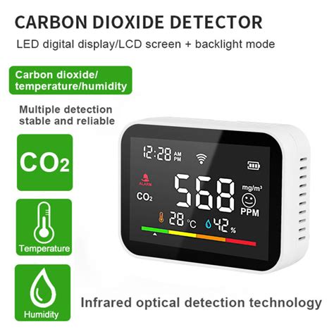 Keykits Wifi Smart Co2 Detector Portable Air Quality Monitor Co2 Alarm