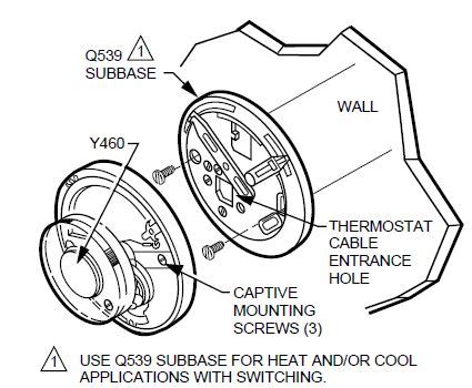 Honeywell Y460a2003 The Round Thermostat Installation Guide